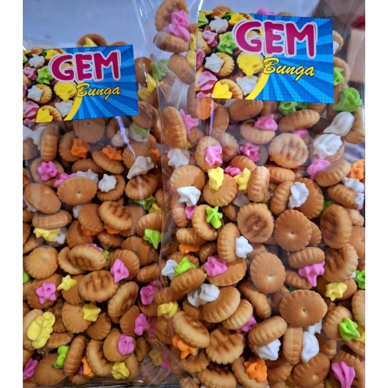 Jual Biskuit Gem Bunga Manis 200gr Snack Jadul | Shopee Indonesia