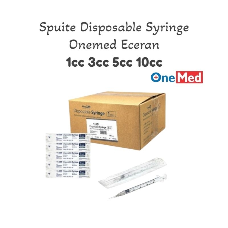 Jual Spuit Onemed 1cc 3cc 5cc 10cc Eceran | Shopee Indonesia