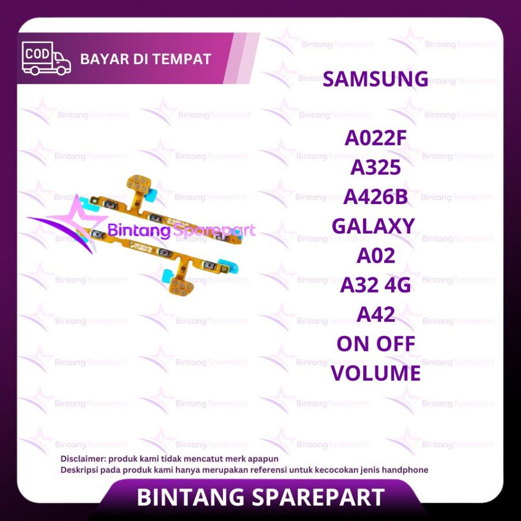 Jual FLEXIBEL SAMSUNG A022F / A325 / A426B + ON OFF + VOLUME ORI (GALAXY A02 / A32 4G / A42 ...