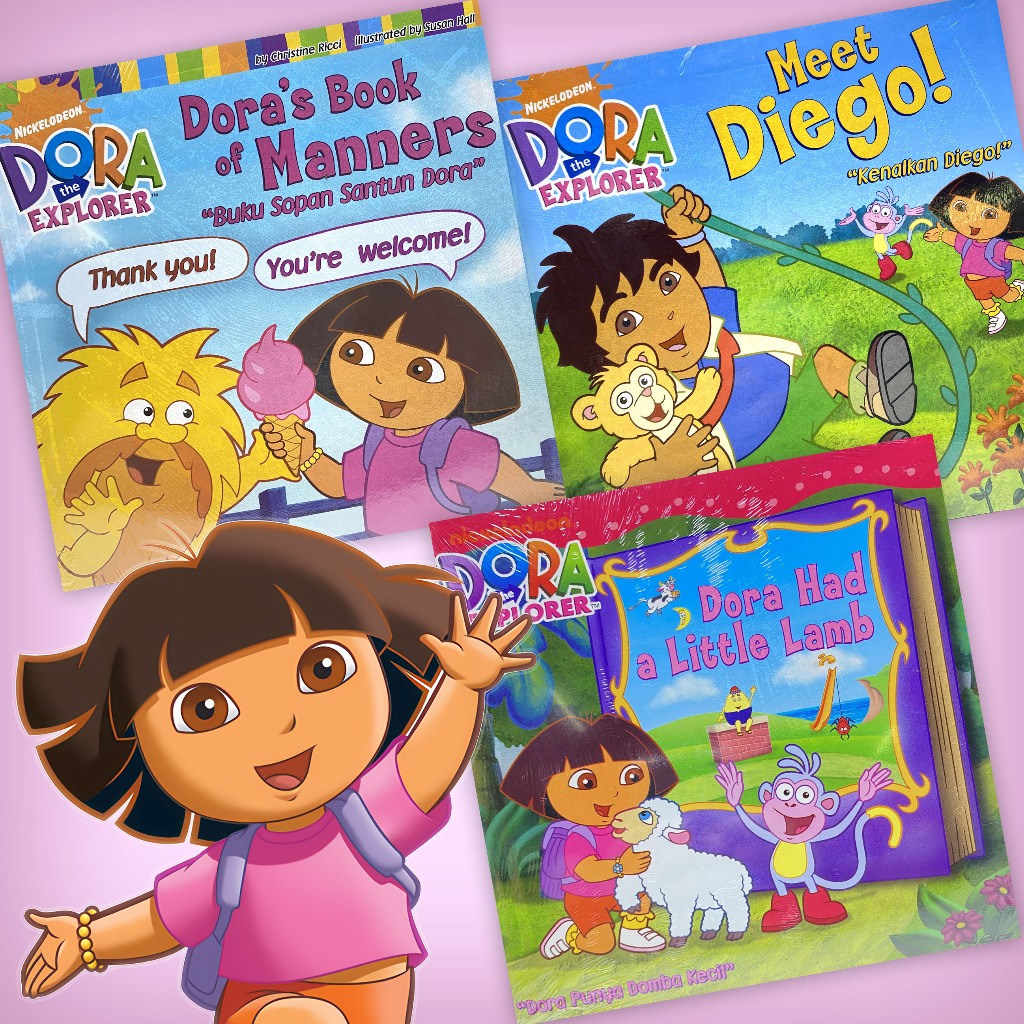 Jual Dora The Explorer Story Book 3 Buah Buku Cerita Berwarna ...