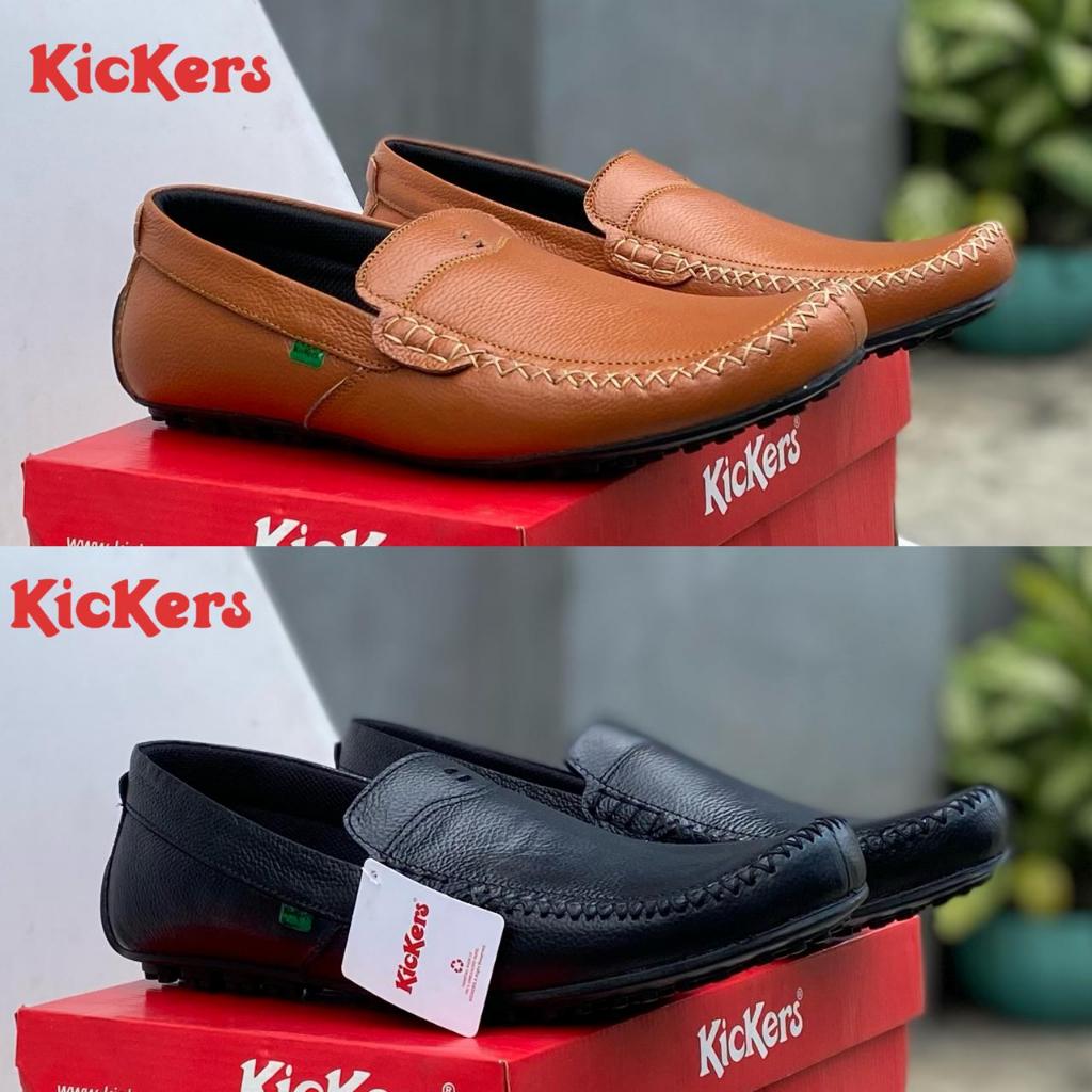 Jual sepatu kulit pria kickers 247 kulit sapi | Shopee Indonesia