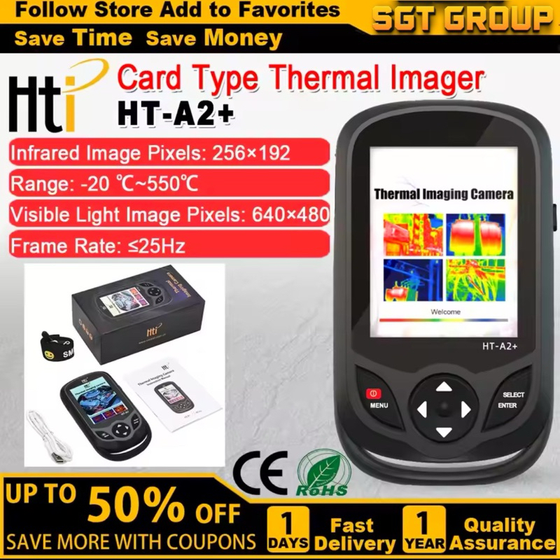 Jual HTI HT-A2 Plus Thermal Imager 256X192 Dual-Camera Infrared Thermal ...
