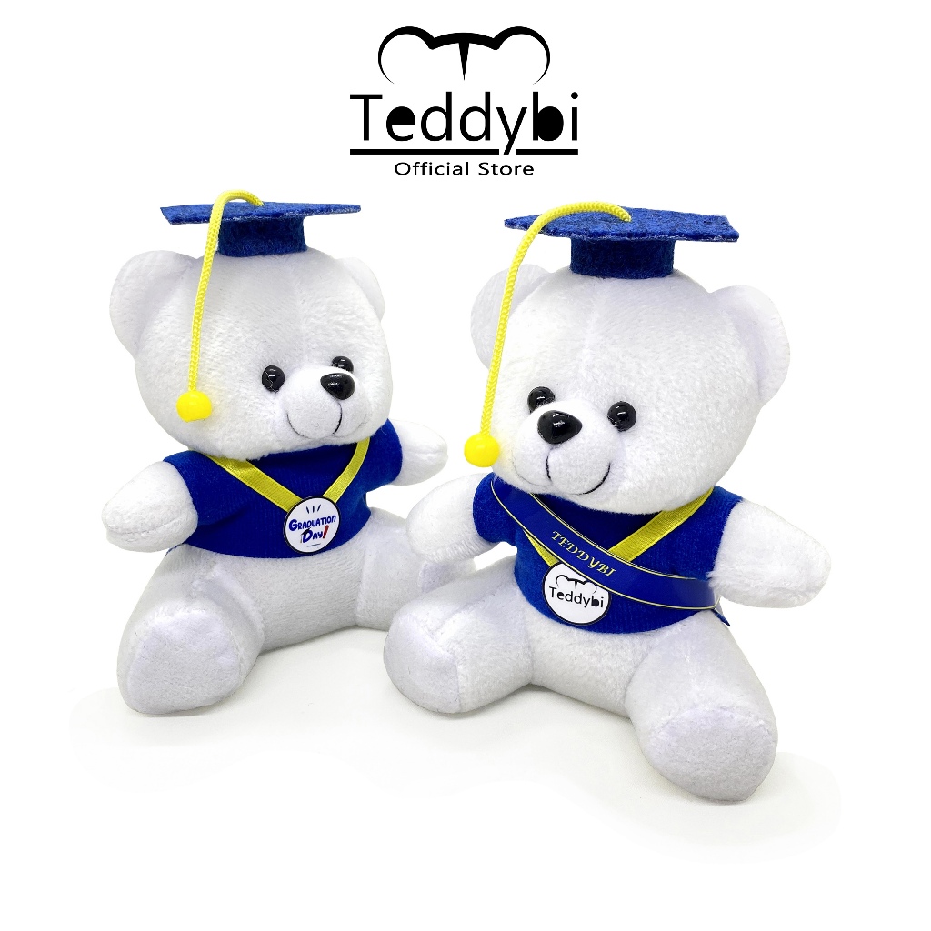 Jual TEDDYBI Boneka Wisuda Teddy Bear Mini Toga Biru 'PUTIH' | Shopee ...