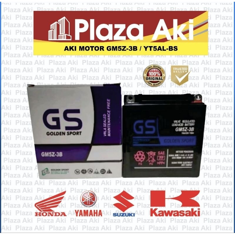 Jual Aki Motor Kering HONDA Vega R Vega RR Vega ZR Mega Pro Lama GM5Z3B ...