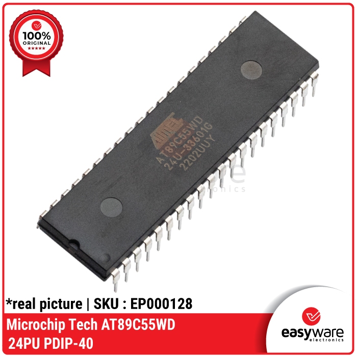 Jual AT89C55WD-24PU PDIP-40 IC MICROCONTROLLER AT89C55 24PU DIP-40 AT89C55WD | Shopee Indonesia