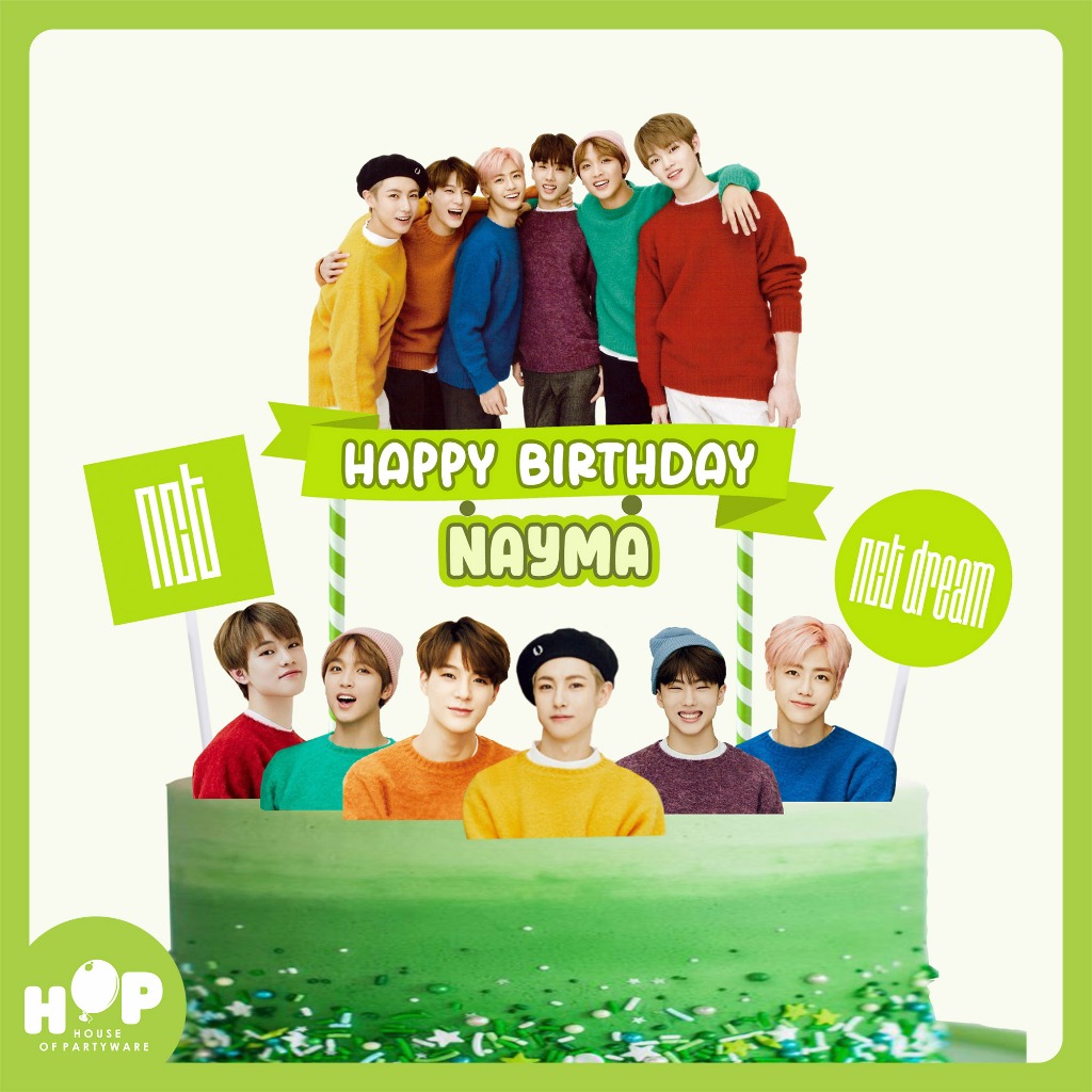 Jual Cake Topper NCT Dream + Custom Nama / Hiasan Kue Ulang Tahun ...