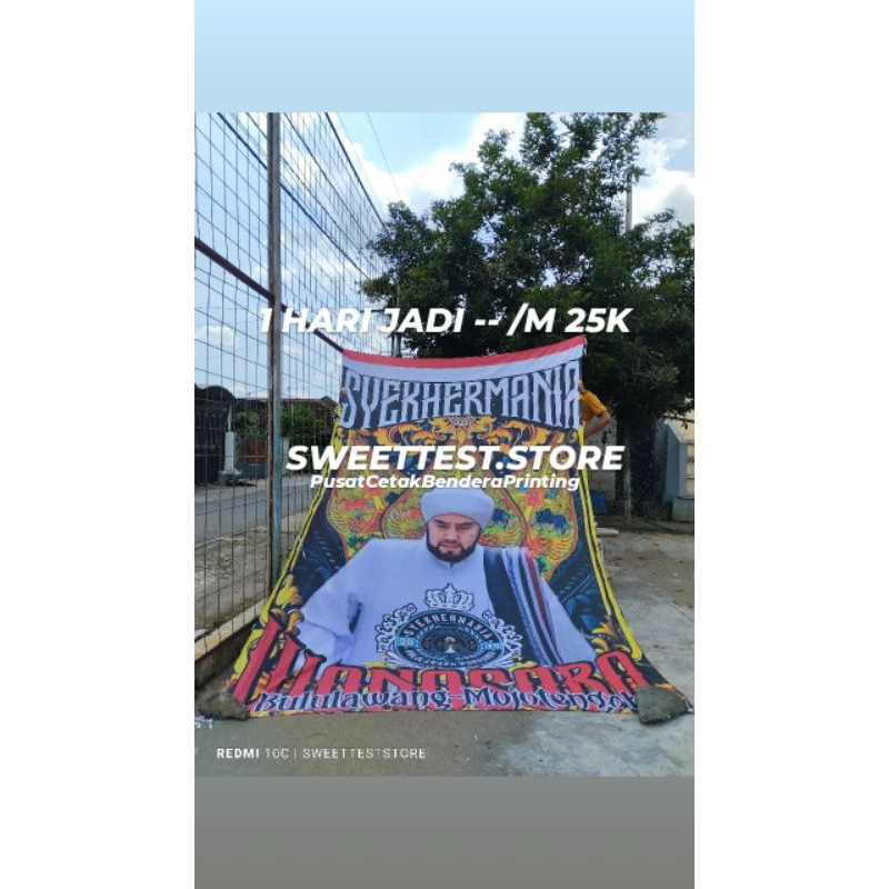 Jual 1 HARI JADI + FREE STICKER, BENDERA PRINTING CUSTOM SOLO, CETAK ...