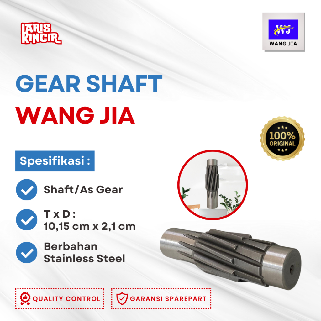 Jual Gear Shaft / Shaft Gear Stainless Steel | Sparepart Kincir Tambak ...