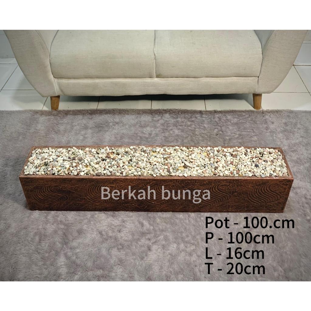 Jual pot partisi panjang 100cm- pot kayu- pot panjang- pot partisi satu ...