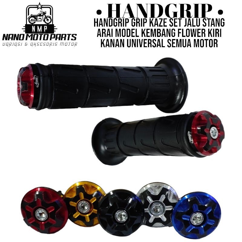 Jual Handgrip Kaze Set Jalu Stang ARAI Model Flower Kembang Kiri Kanan ...