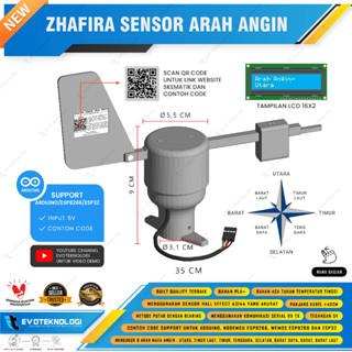 Jual Evoteknologi Sensor Arah Angin Wind Direction Support Arduino ESP32 NodeMCU | Shopee Indonesia