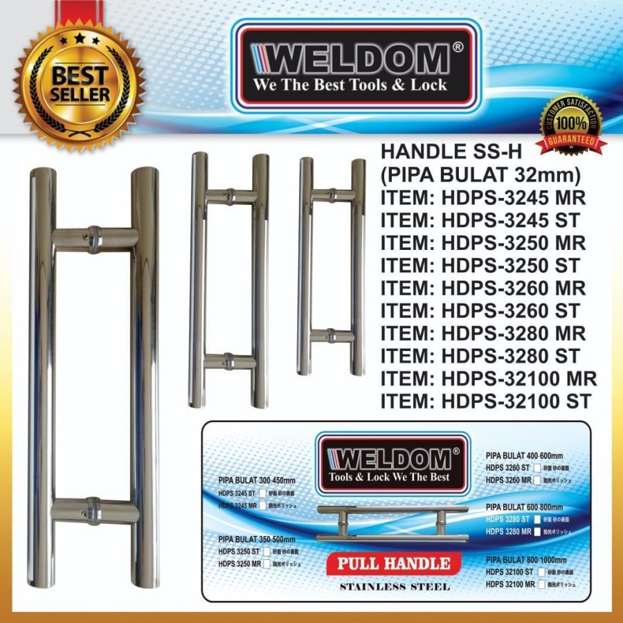 Jual HANDLE PIPA PJG 100 CM AS 60 CM KILAP/ DOFF | Shopee Indonesia