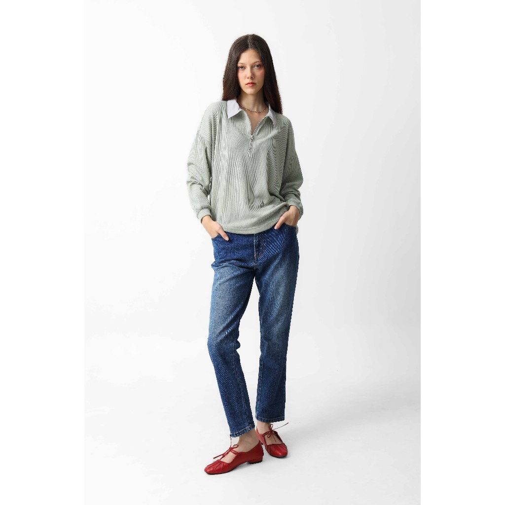 Jual Gaudi Blouse Oversized Lengan Panjang Casual Wanita Salsa Top ...