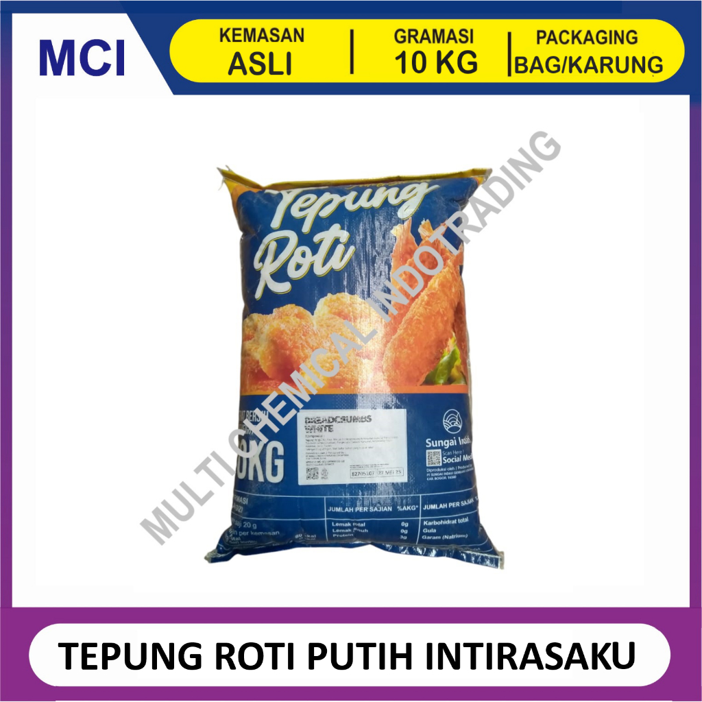 Jual INTIRASAKU TEPUNG ROTI PUTIH WHITE BREAD CRUMB / TEPUNG PANIR ...