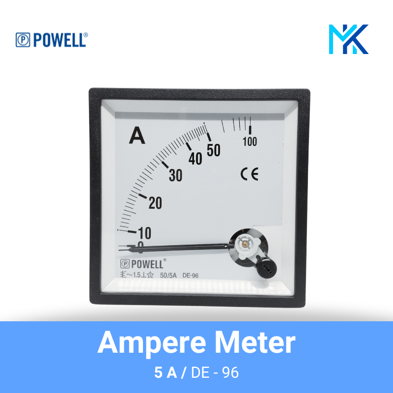 Jual POWELL - AMPERE METER JARUM 96 X 96 / 20-3000A / VIA CT AMPERE ...