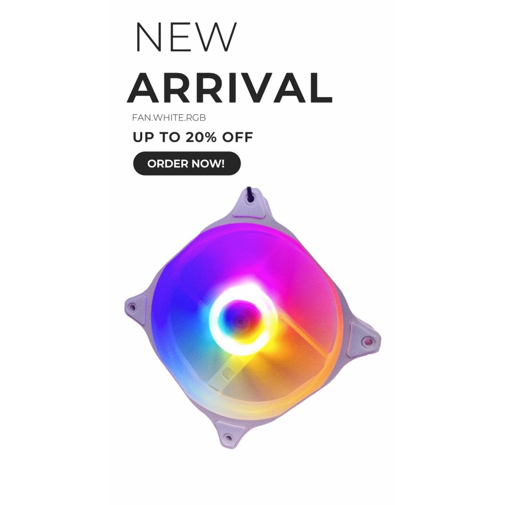 Jual Fan Casing Putih RGB/ White RGB 12cm Fan komputer | Shopee Indonesia