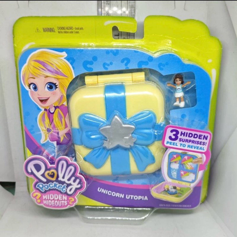 Jual Mainan Anak Cewek Playset Polly Pocket Hidden Hideouts unicorn ...