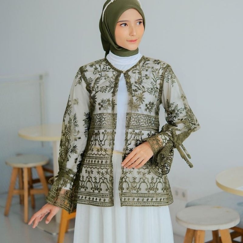 Jual Outer brokat tile flower / outer brukat / baju kondangan / ajmala ...