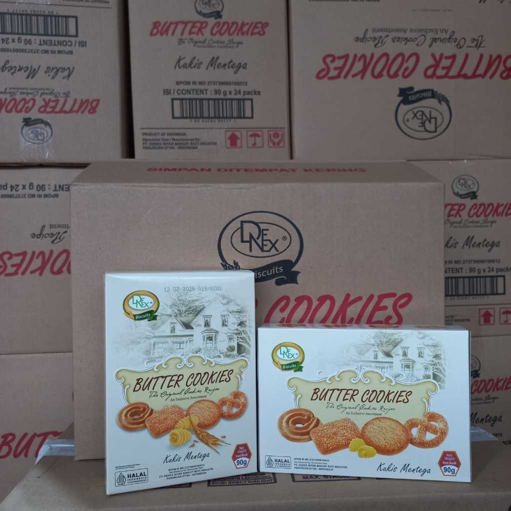 Jual DENEX BUTER COOKIES 90 GRAM 1 DUS ISI 24 PCS | Shopee Indonesia