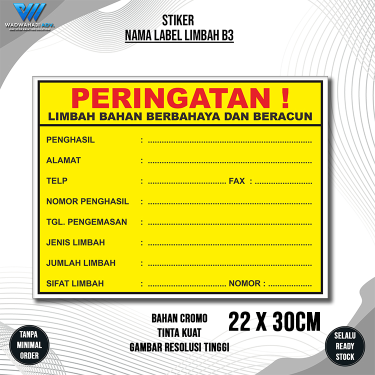 Jual Stiker Label Limbah b3 | Hazardous Material Label 20x30cm | Shopee ...