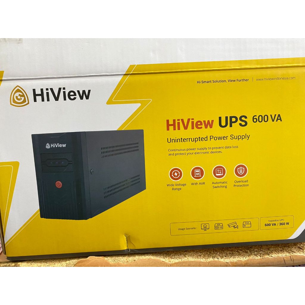Jual Hiview UPS 600VA 360W UNINTERRUPTIBLE Power Supply | Shopee Indonesia