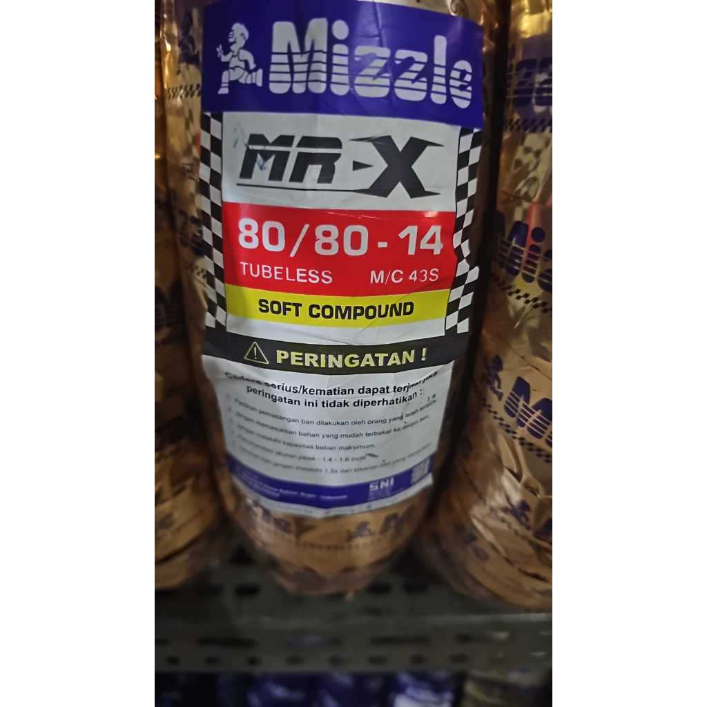 Jual Ban Mizzle Tubeless 80/80-14 MRX MR X MR-X Soft Coumpound Racing ...