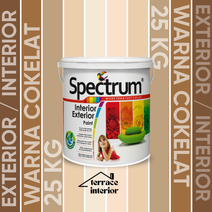 Jual Cat Tembok Spectrum Interior & Exterior Warna Cokelat 25 Kg ...