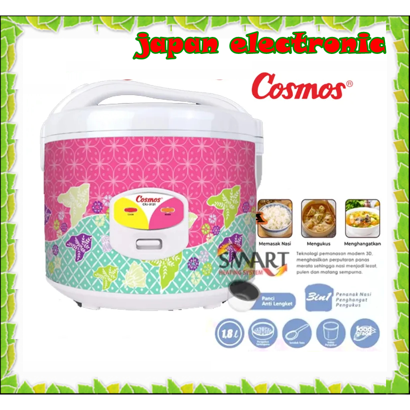 Jual Cosmos Rice Cooker 1.8 liter CRJ 3121 Series Amenah 3 in1 | Shopee ...