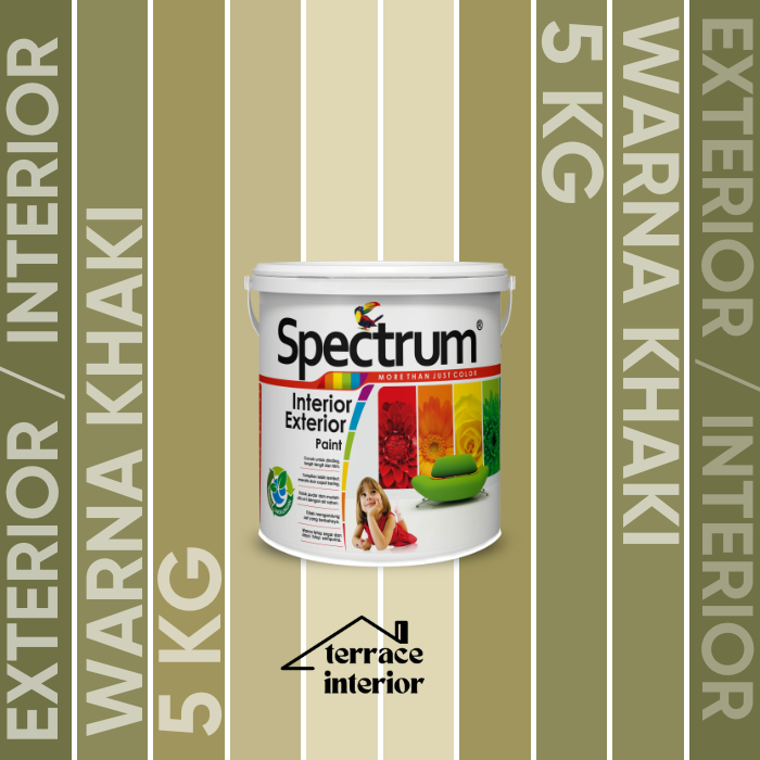 Jual Cat Tembok Spectrum Interior & Exterior Warna Khaki 5 Kg | Shopee ...