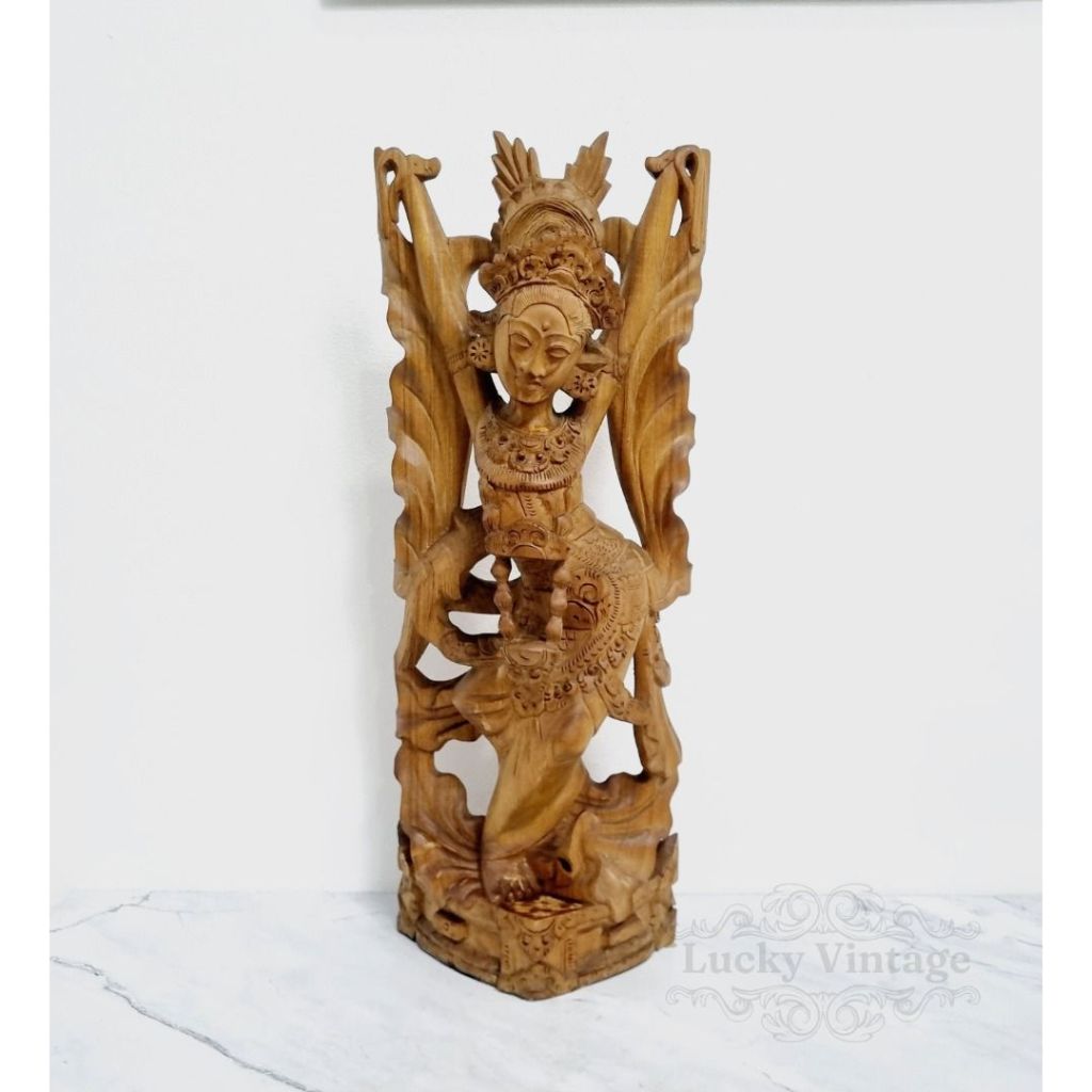 Jual Vintage Patung Ukiran Penari Bali Tinggi 50cm Lawas | Shopee Indonesia