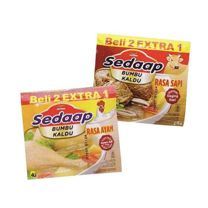 Jual SEDAAP BUMBU KALDU PENYEDAP RASA AYAM DAN SAPI KEMASAN SACHET 9 ...