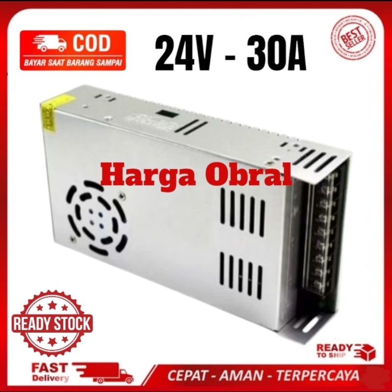 Jual Power Supply Adaptor 24V 30A / Trafo PSU 24 Volt 30 Ampere | Shopee Indonesia