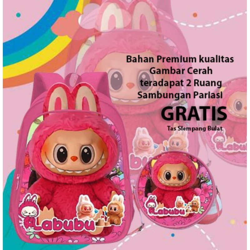 Jual Tas anak paud Tk Karakter Labubu/Tas sekolah Tk Paud terbaru/Tas Anak Labubu | Shopee Indonesia