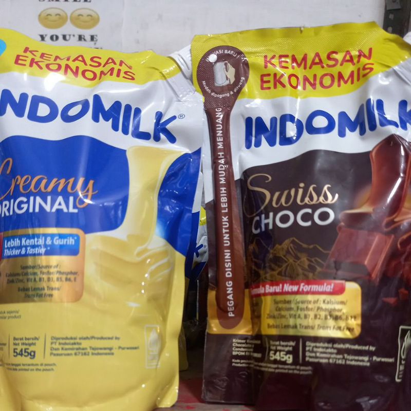 Jual Indomilk Susu Pouch Original/Swiss Choco 545ml | Shopee Indonesia