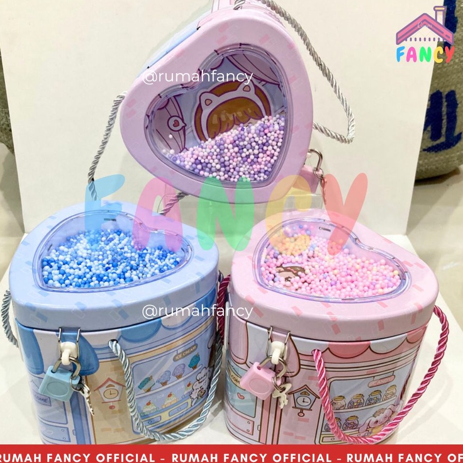 Jual BUBBLE DUS Coin Box Celengan Kaleng Bentuk LOVE Cute Piggy Bank ...