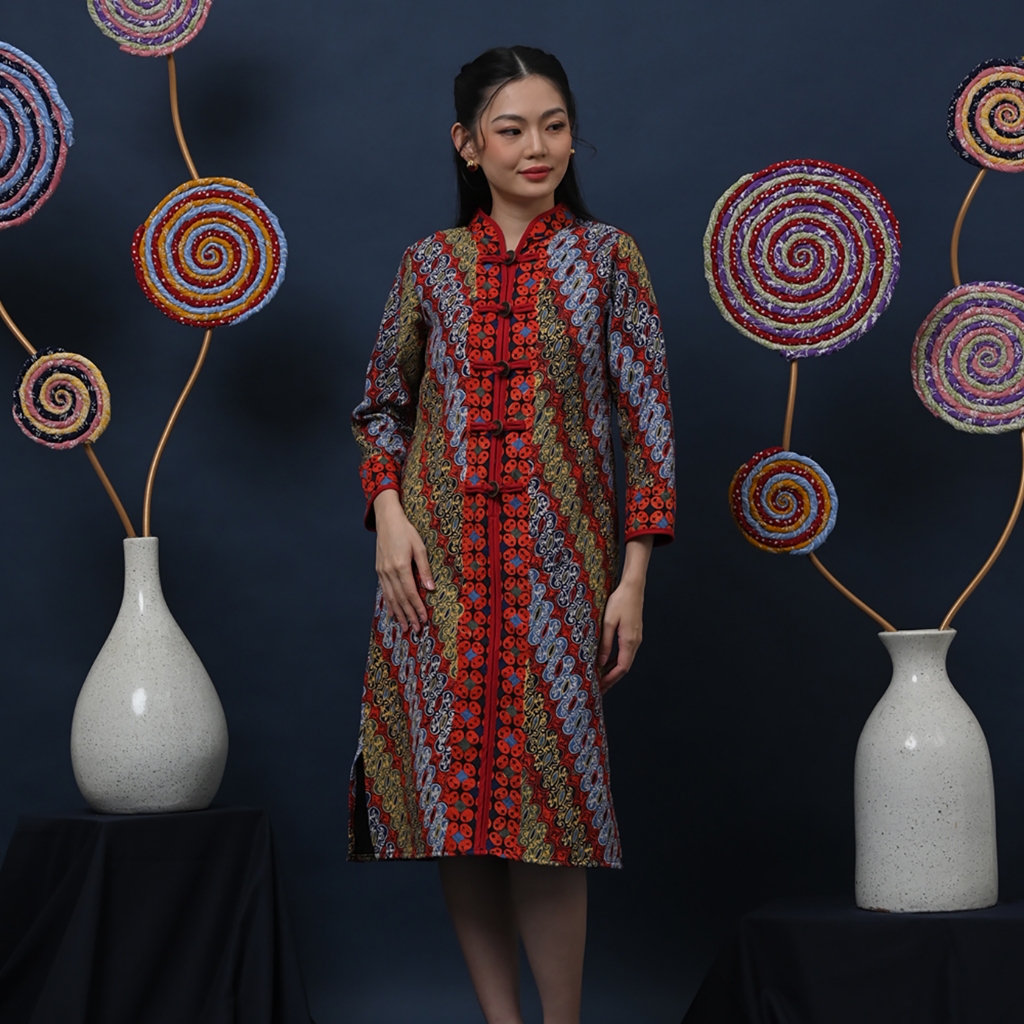 Jual NONA RARA - Laura Permen D0490, Baju kerja dress batik wanita ...