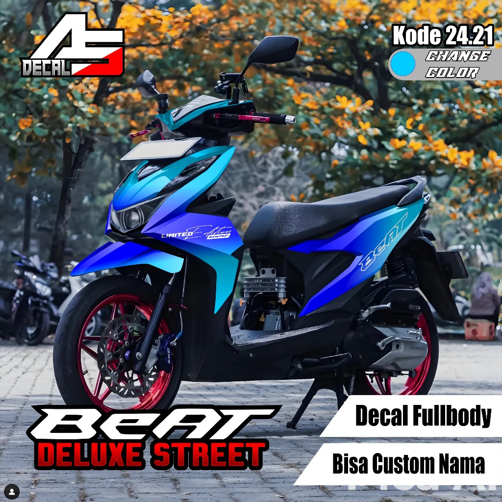 Jual (COD) STIKER DECAL BEAT DELUXE NEW 2020 2021 2022 2023 2024 DESAIN ...