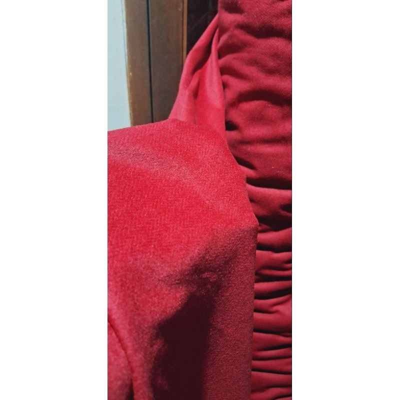 Jual Kain Bahan woll Asli 100% woll Heringborn merah maron High Quality ...