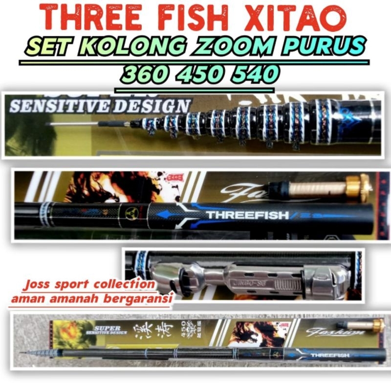 Jual Tegek kolong zoom threefish xitao 360 450 540 sudah zoom purus | Shopee Indonesia