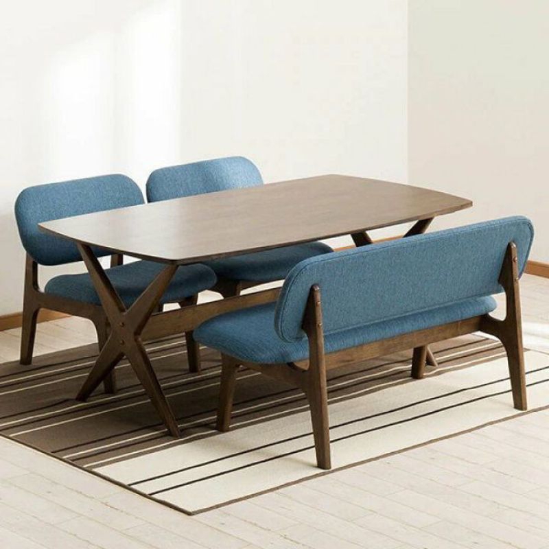 Jual dining set table minimalis modern kayu jati Jepara | Shopee Indonesia