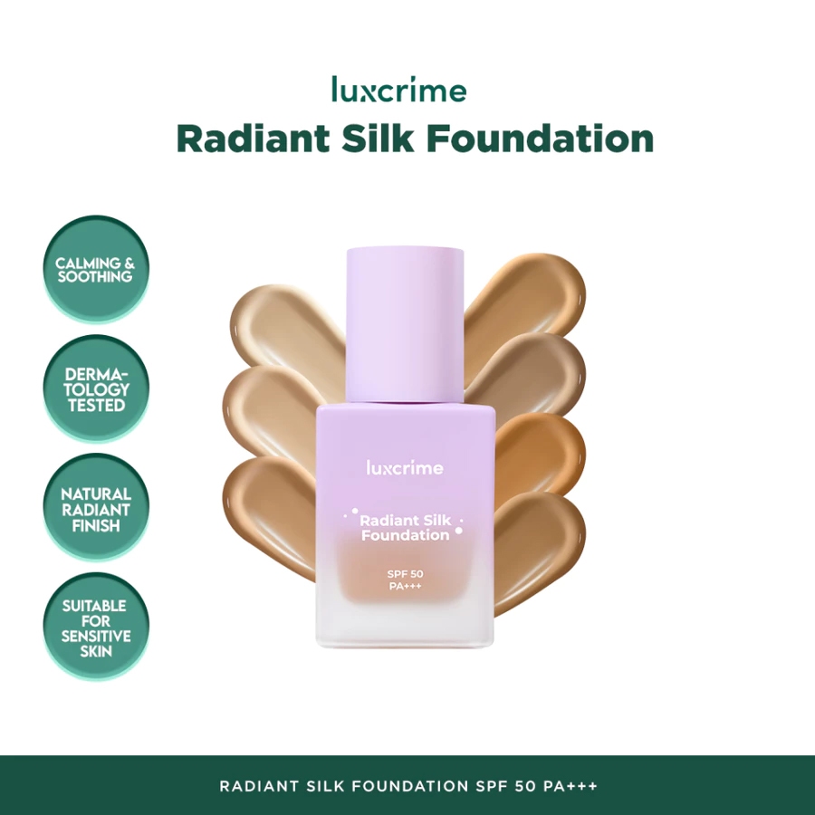 Jual Luxcrime Radiant Silk Foundation SPF 50 PA+++ | Shopee Indonesia