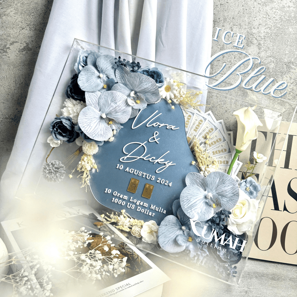 Jual MAHAR PERNIKAHAN AKRILIK Hias Premium Dried Flower Custom Wedding ...