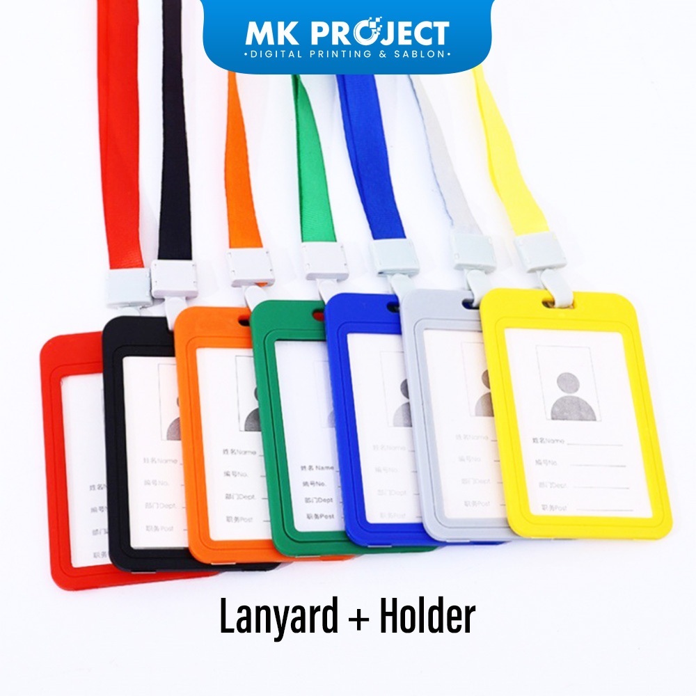 Jual 1 SET TALI LANYARD + HOLDER / CASE / FRAME NAME TAG ID CARD ...