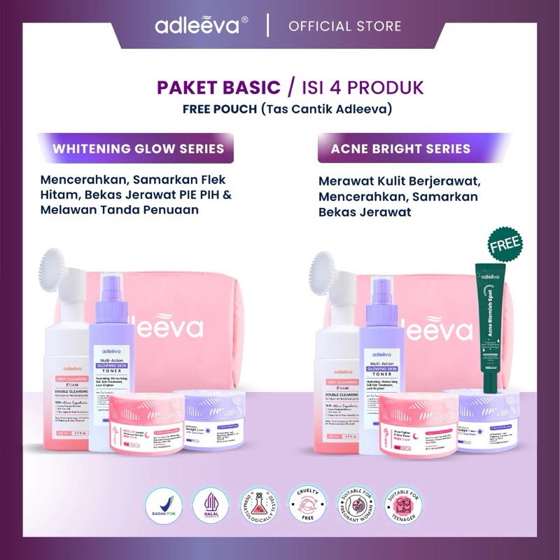 Jual ADLEEVA BY ADEEVA BRIGHTENING SERIES BASIC | Shopee Indonesia
