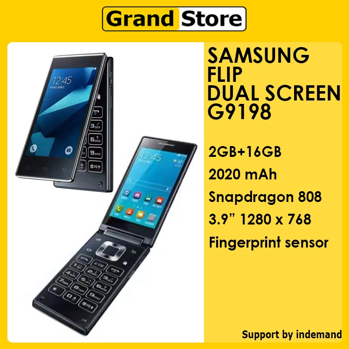 Jual Samsung G9198 RAM 2GB/16GB LTE 4G Flip Hp Lipat Android Dua Layar | Shopee Indonesia