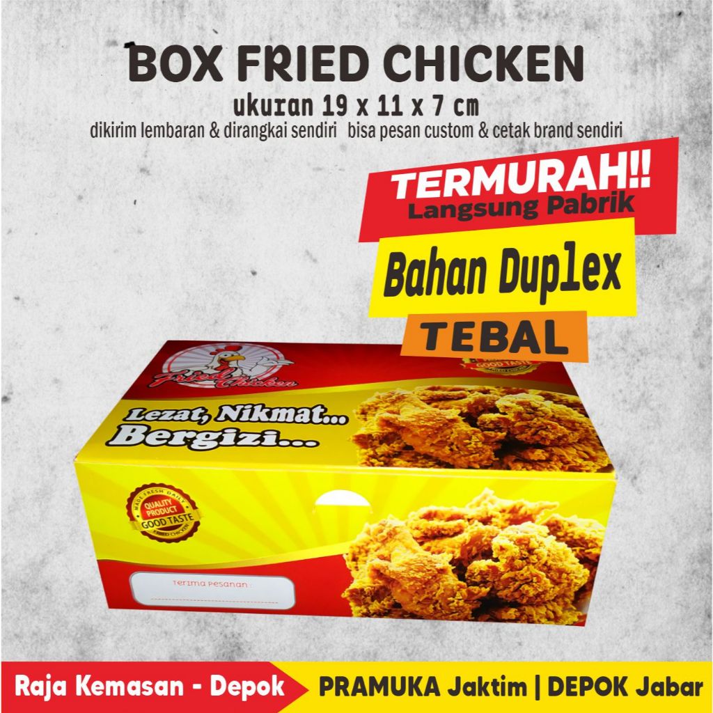 Jual BOX AYAM FULL COLOR (isi 50 pcs) | Shopee Indonesia