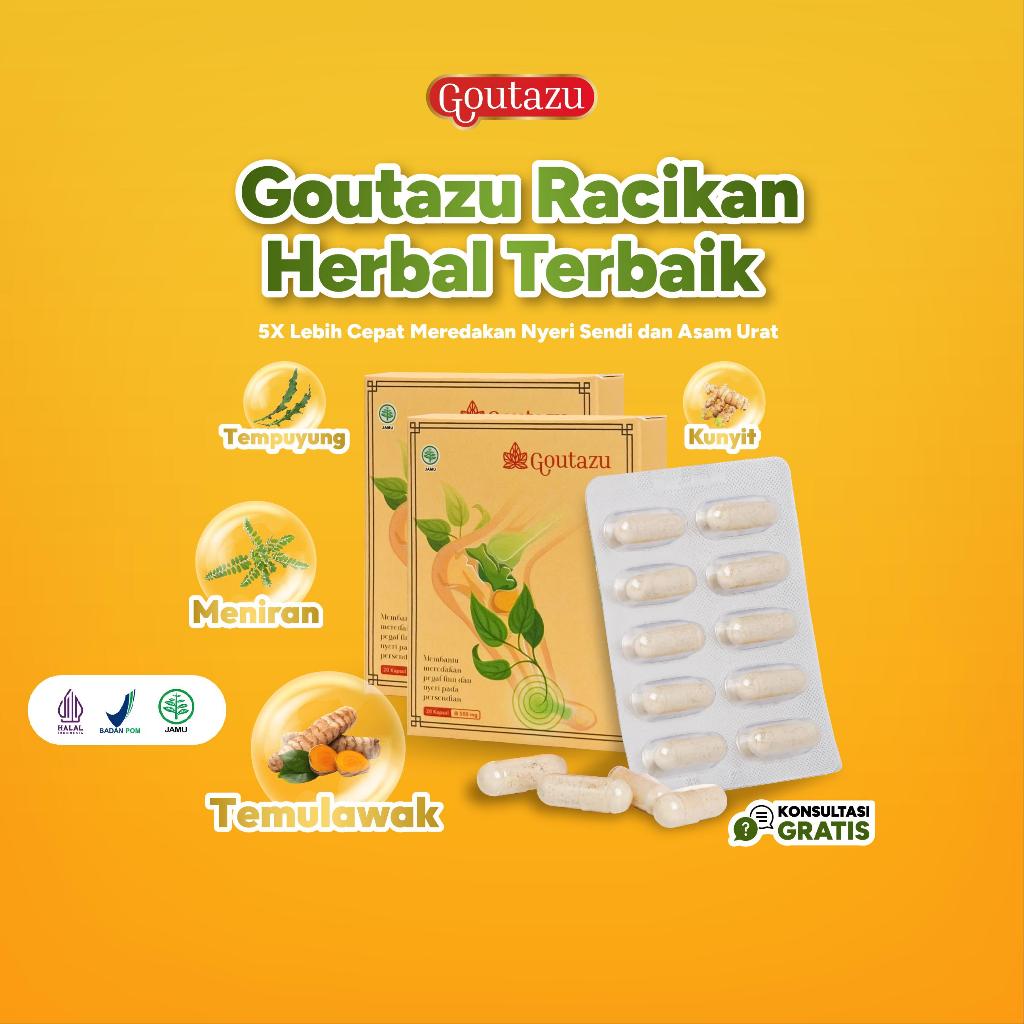 Jual Goutazu Suplemen Herbal Obat Kapsul Asam Urat Rematik Nyeri Sendi Tradisional Menjaga ...