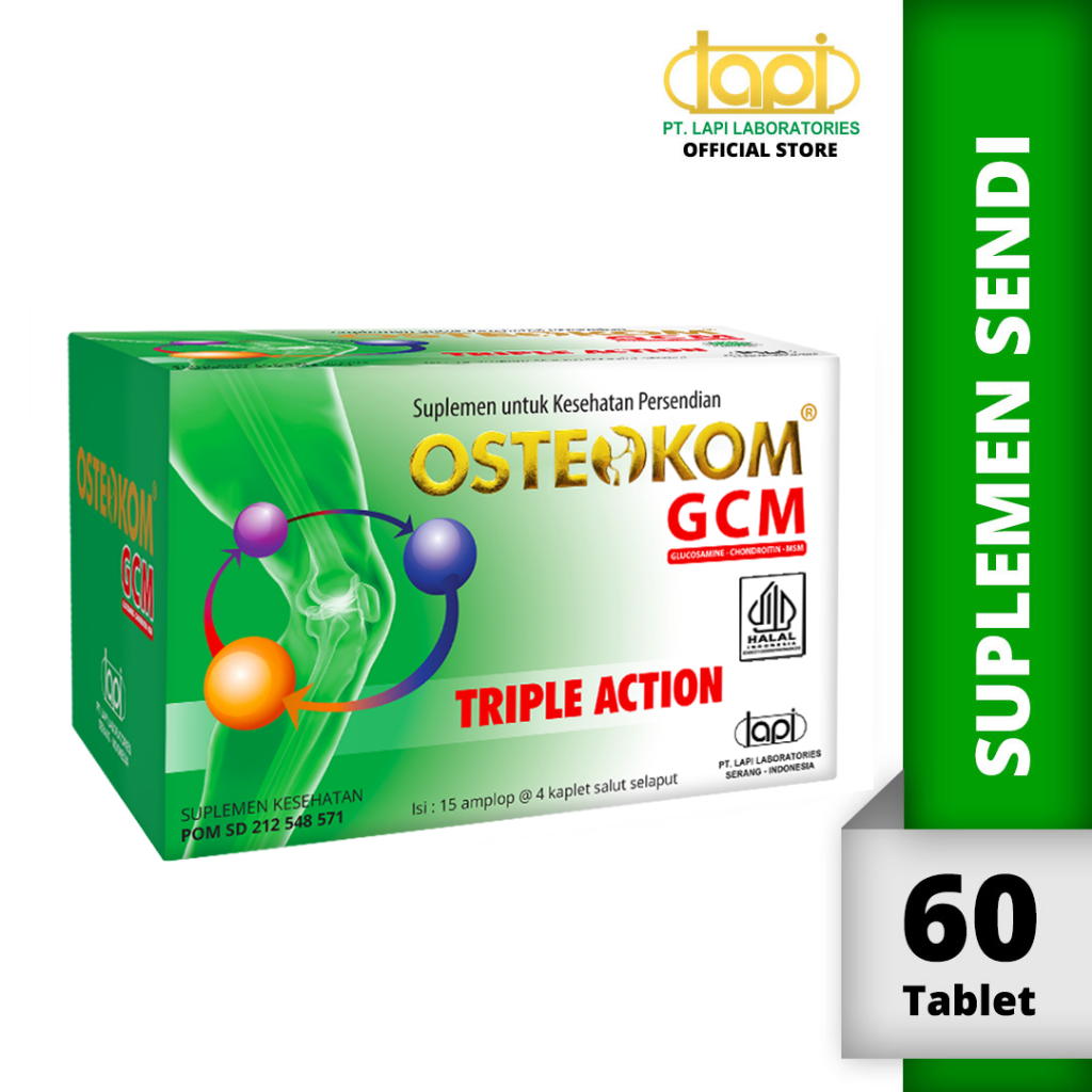 Jual Osteokom Tablet - Box isi 15 Strip @ 4 Tablet - Suplemen Kesehatan ...