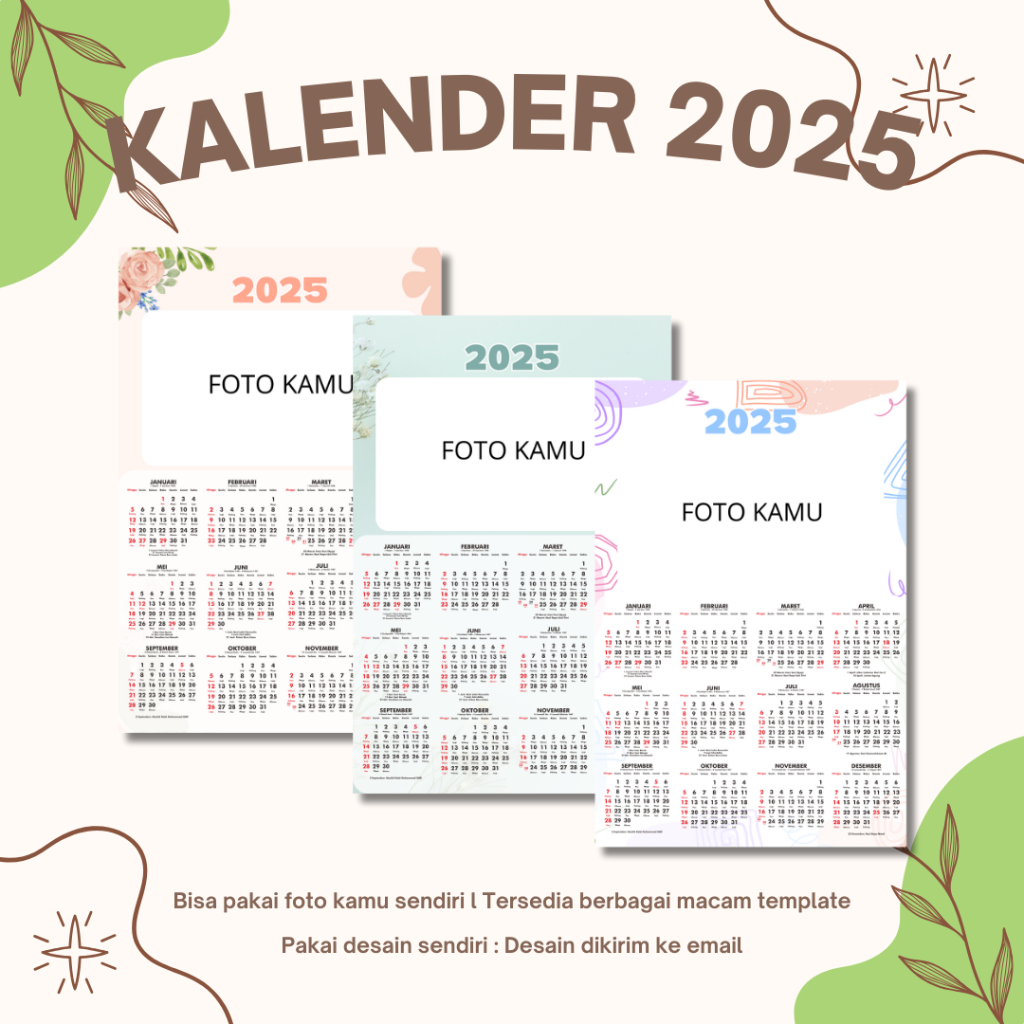 Jual [12 Bulanan A4] PART 2 Kalender Dinding 2025 Kalender 12 Bulanan A4 Custom Foto Logo Jualan ...