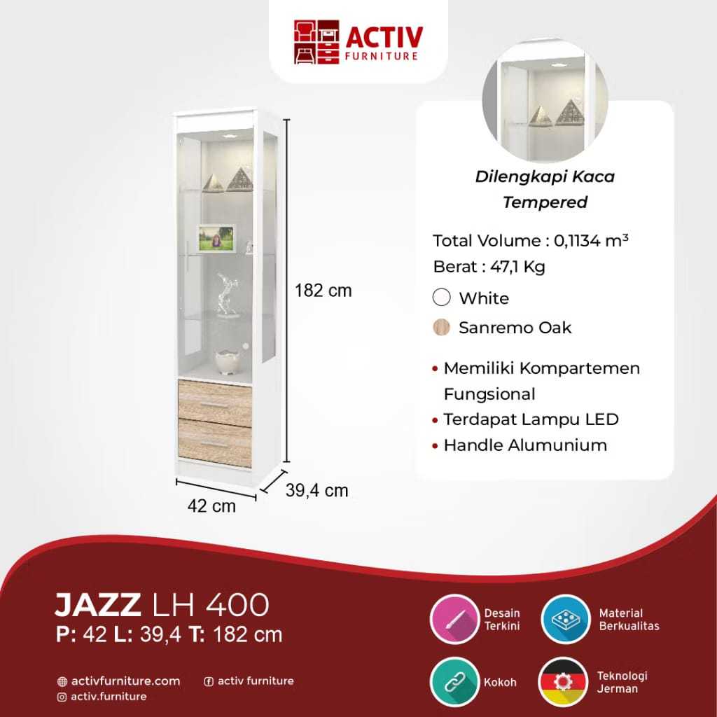 Jual Lemari Hias Jazz Lh 400 ACTIV. | Shopee Indonesia